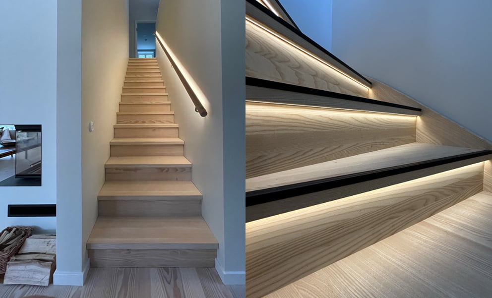 Belysning i trappa - Drömtrappor